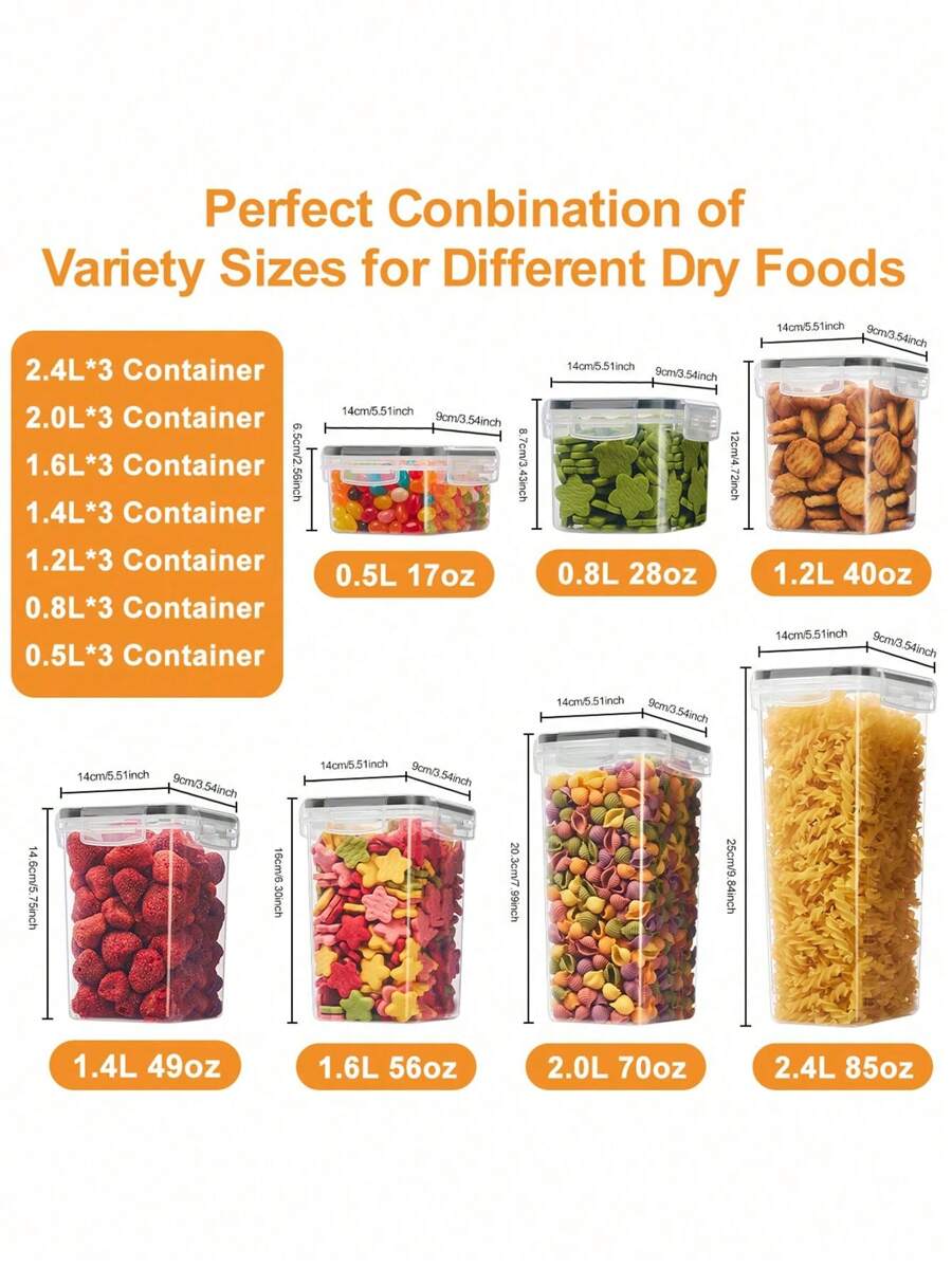 21pcs Sealed Food Storage Containers With LIDS - Ideal For Organizing ...