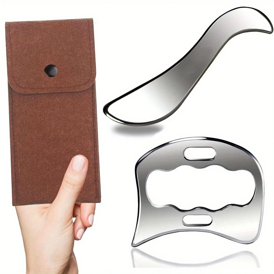 2-In-1 Stainless Steel Gua Sha Muscle Scraper Tool, Myofascial Scraping ...