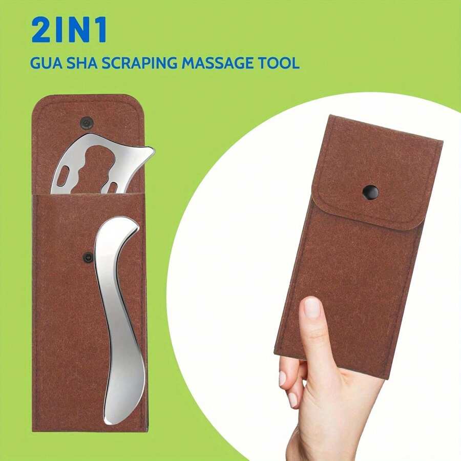 2-In-1 Stainless Steel Gua Sha Muscle Scraper Tool, Myofascial Scraping ...