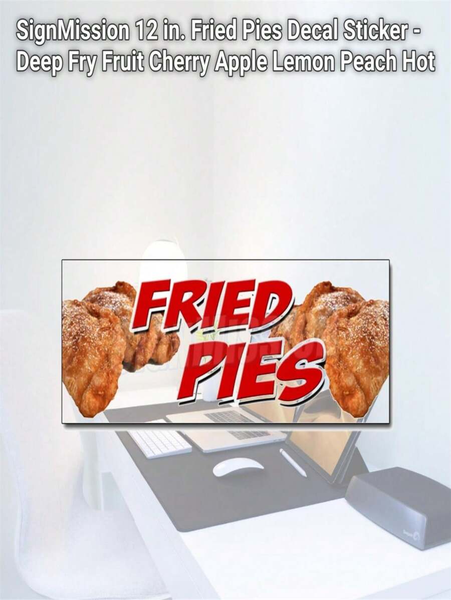 SignMission 12 In. Fried Pies Decal Sticker - Deep Fry Fruit Cherry ...