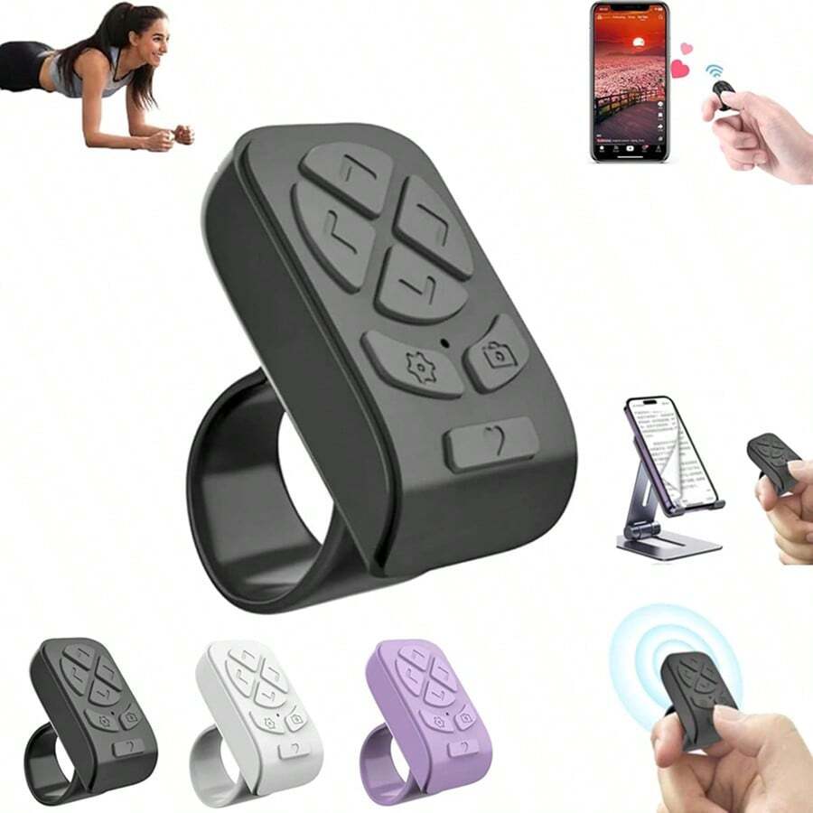 For Remote Control Ring, Wireless Page Turner, Bluetooth Remote Control ...