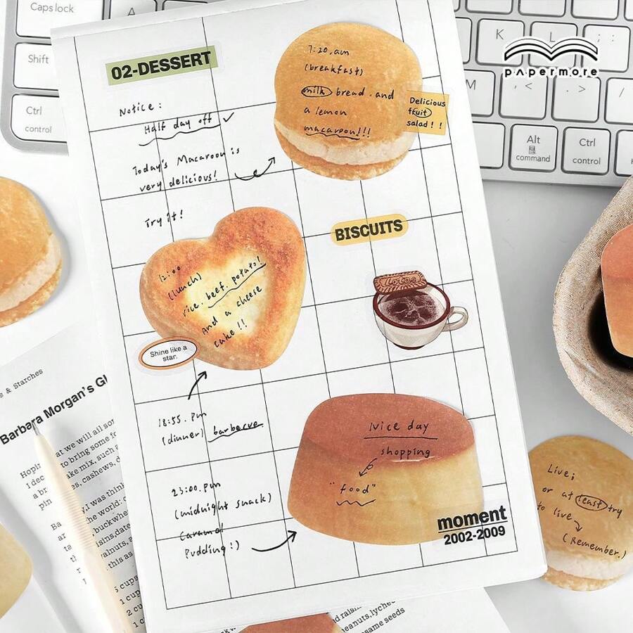1pc PaperMore Bakery Series Sticky Notes, 30 Sheets Of Bread Toast ...
