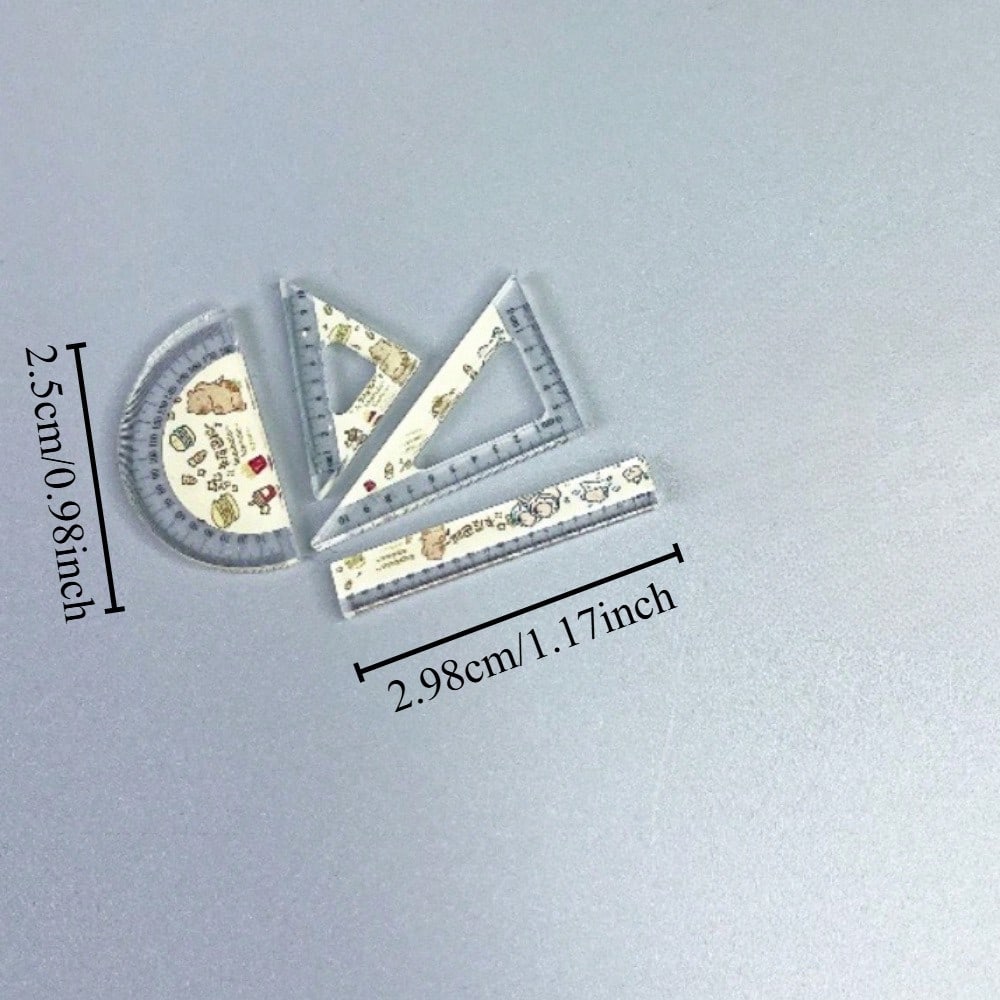 8pcs Mini Ruler And Triangle Ruler Decor Accessories, Realistic ...