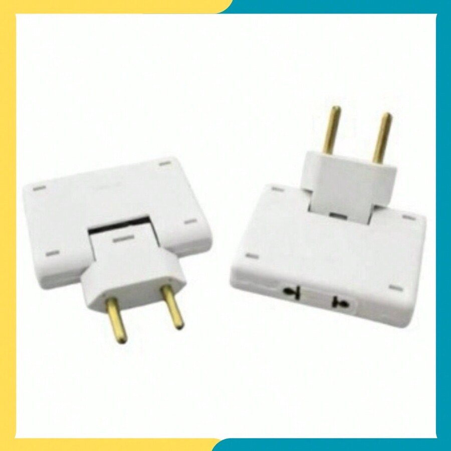 Benjamin White Plug Adapter Articulated Foldable 90 Degrees Gold Pin ...