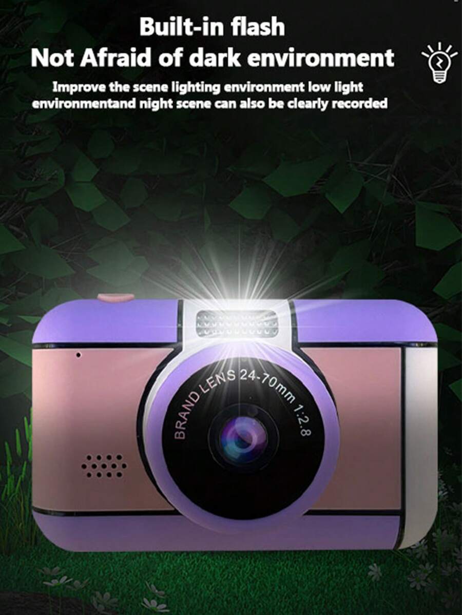 Mini HD-camera Paars 2,4-inch 9600w Pixel Dual Camera Digitale camera ...