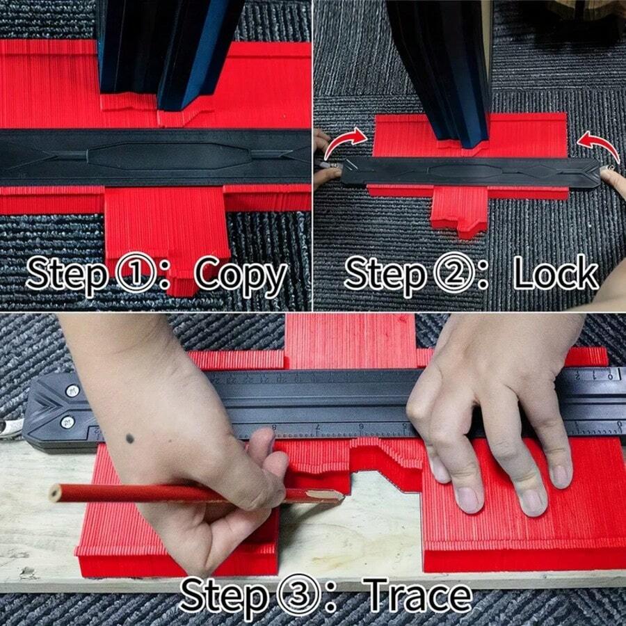 Shape Contour Gauge Duplicator Profile Measuring Angle Ruler Thickness ...