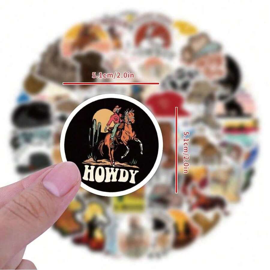 60Pcs Western Stickers Cowboy Stickers Western Decor Western Gifts ...