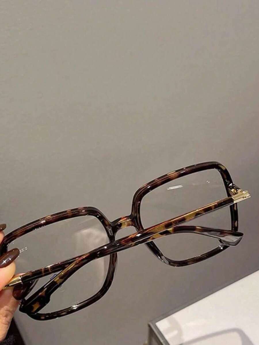 Trendy Square Oversized Frame Eyeglasses For Everyday Wear Clear ...
