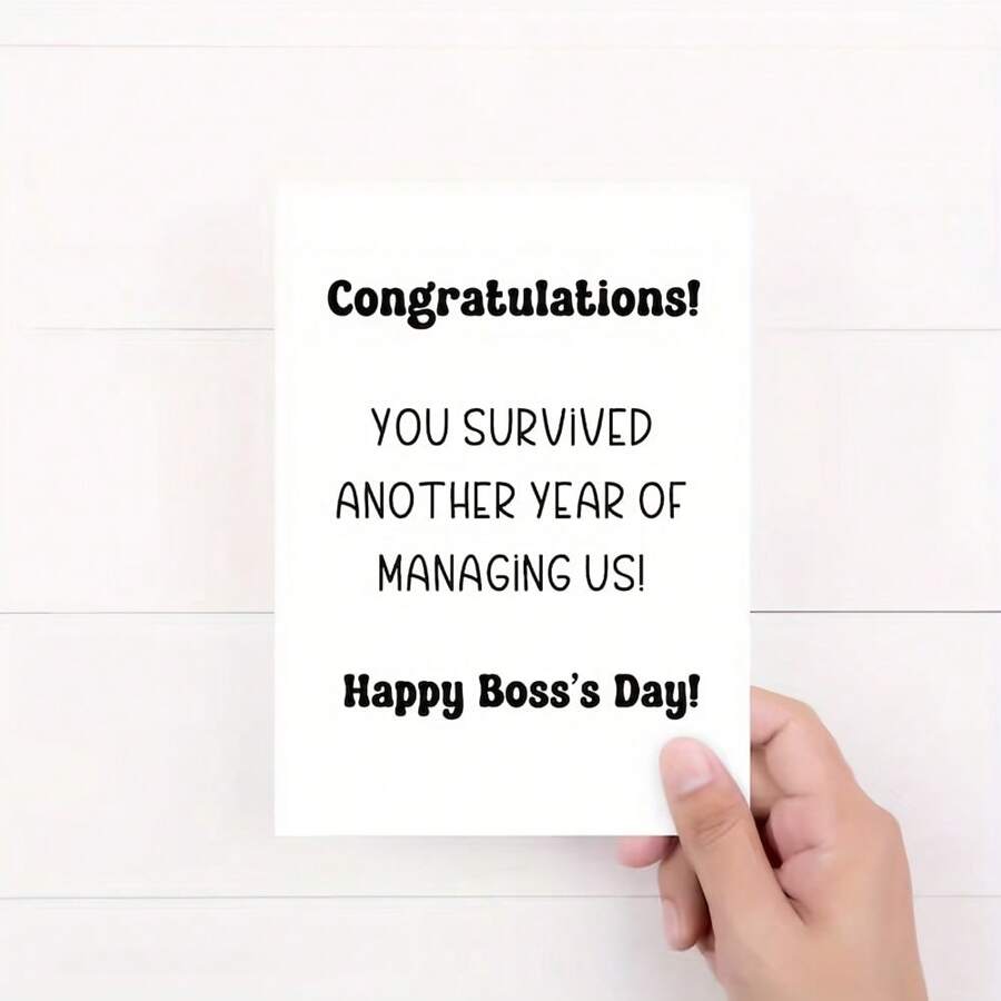 Jumbo Happy Boss's Day Card: Big Boss Thank You Card - Funny Oversized ...