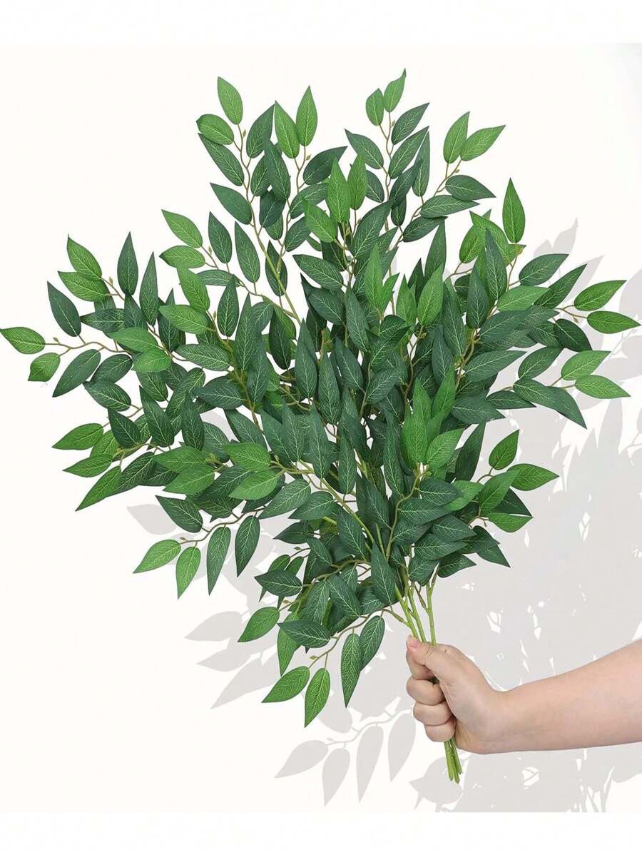 1Pc 27.6" Italian Ruscus Artificial Greenery Branches, Realistic Fake ...
