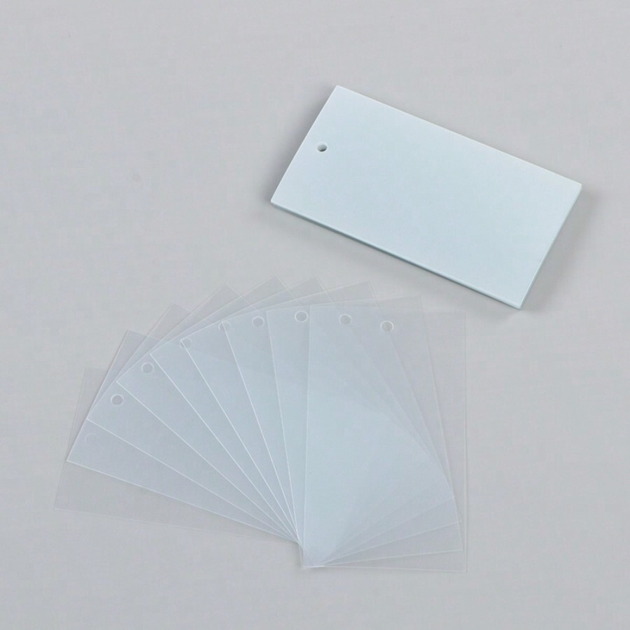 50 PCS 2x3.5 Inch Custom Frosted PVC Hang Tags With Nylon String ...