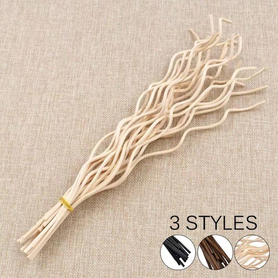 20 Pack Natural Reed Diffuser Sticks Refill - Curved Wooden ...