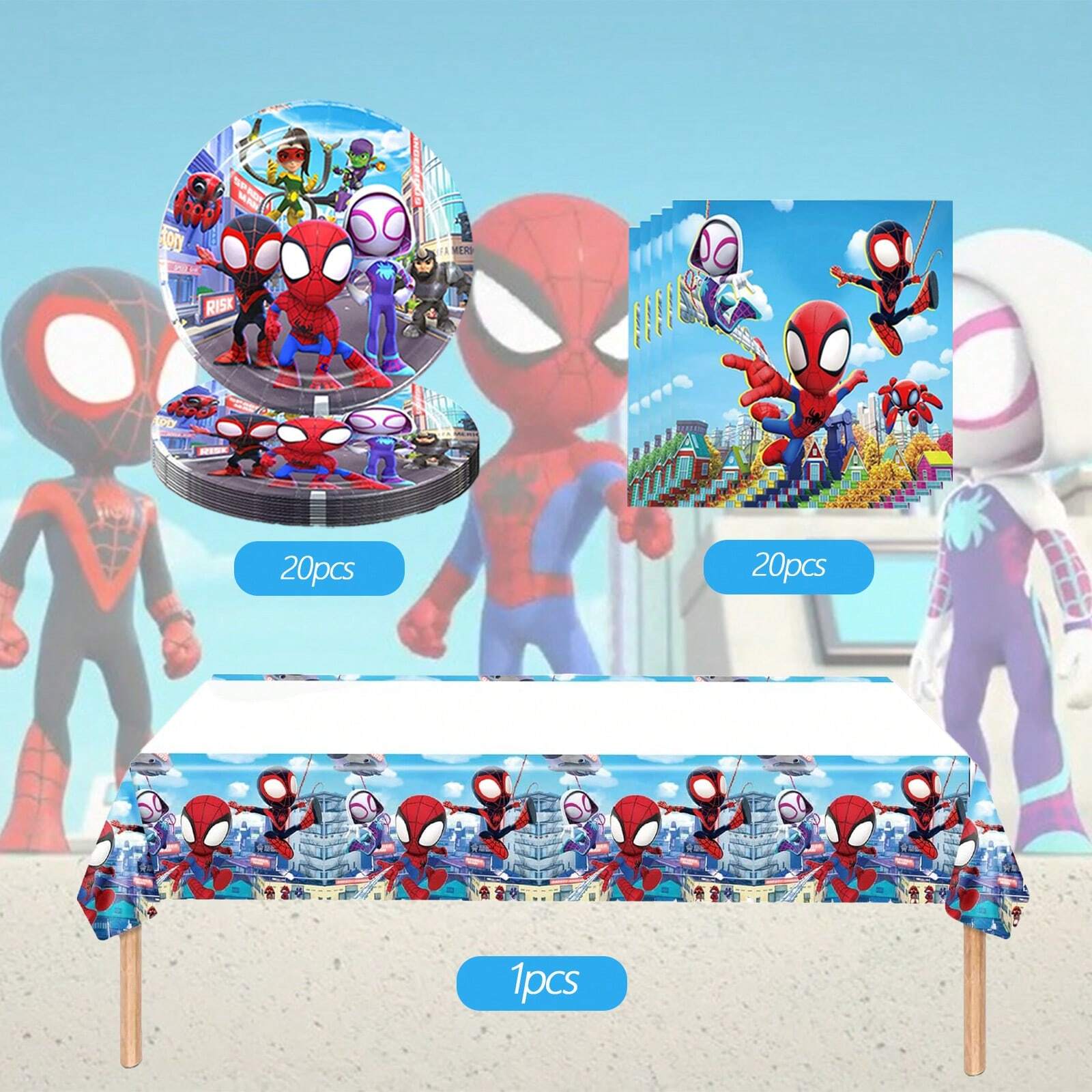 Disney Spidey And His Amazing Friends Party Supplies,Birthday Banner ...