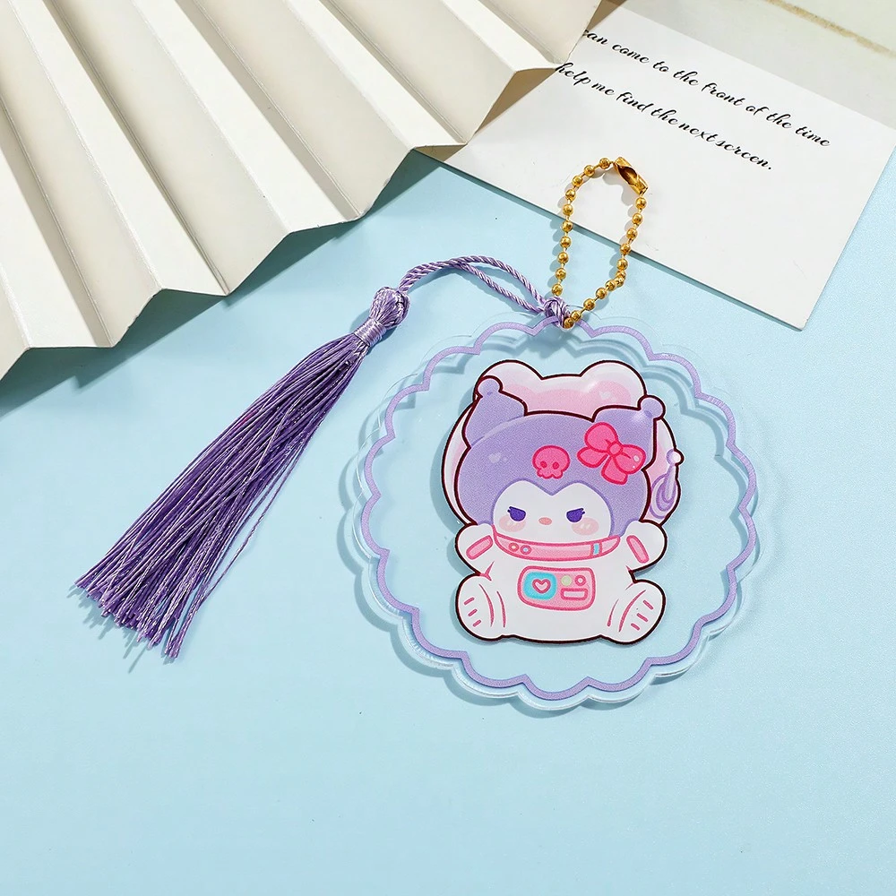 Sanrio Cute Lace Sanrio Bookmark With Tassel & Pearl Chain, Multi-Use ...