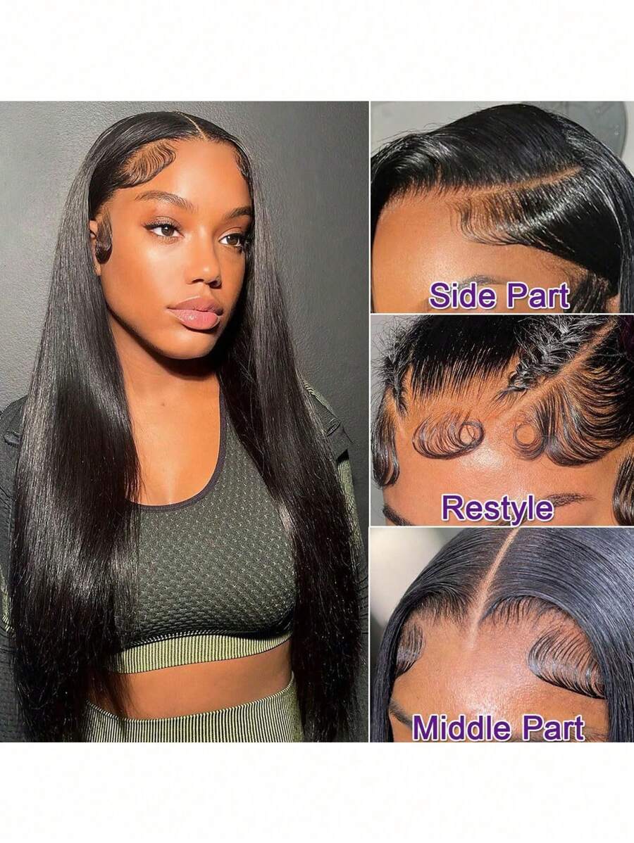 36inch All Ready Wig 180% Density 13x4 Bone Straight Lace Front Wigs ...