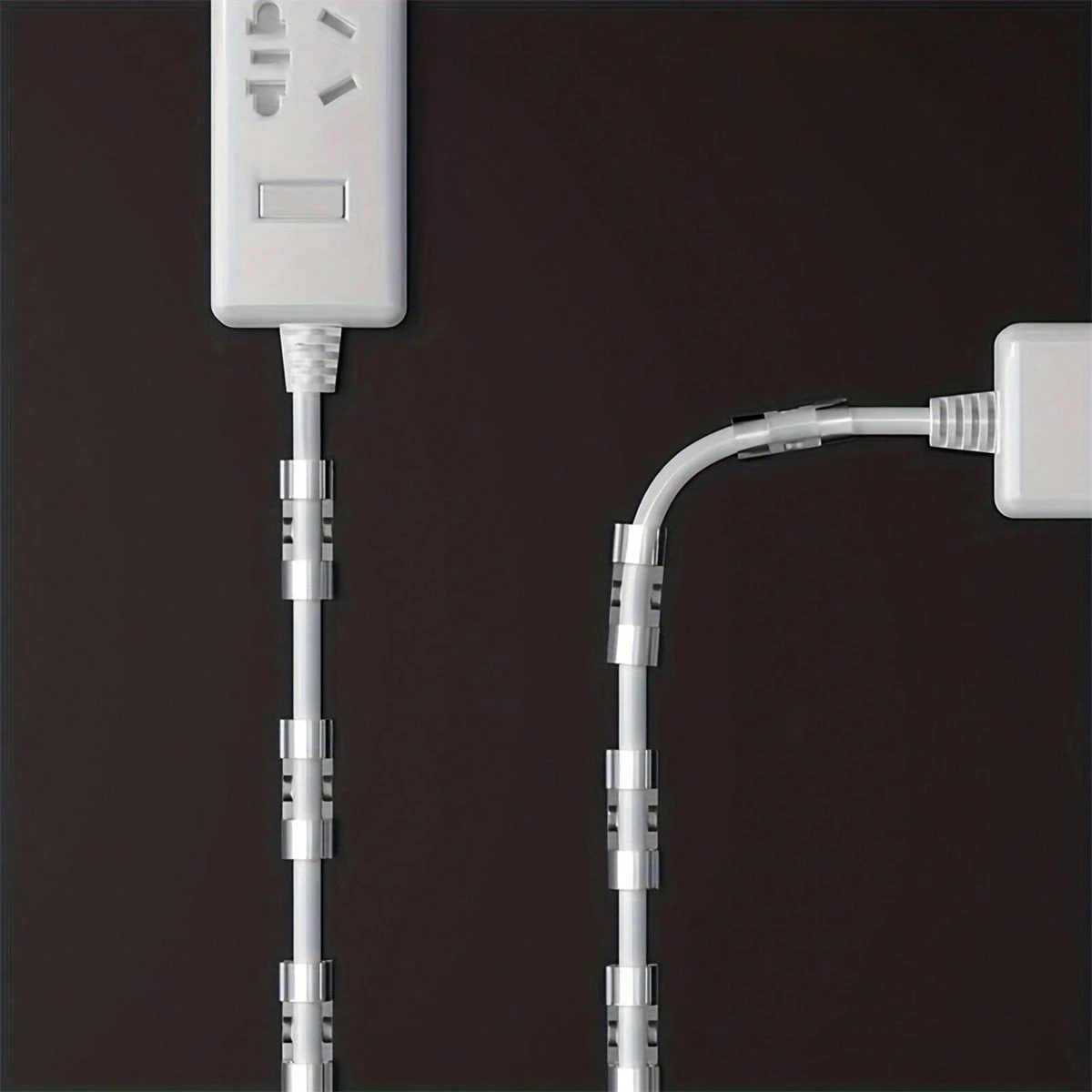 20 Piece Set Of Adhesive Cable Clamps, Transparent Wire Brackets For ...