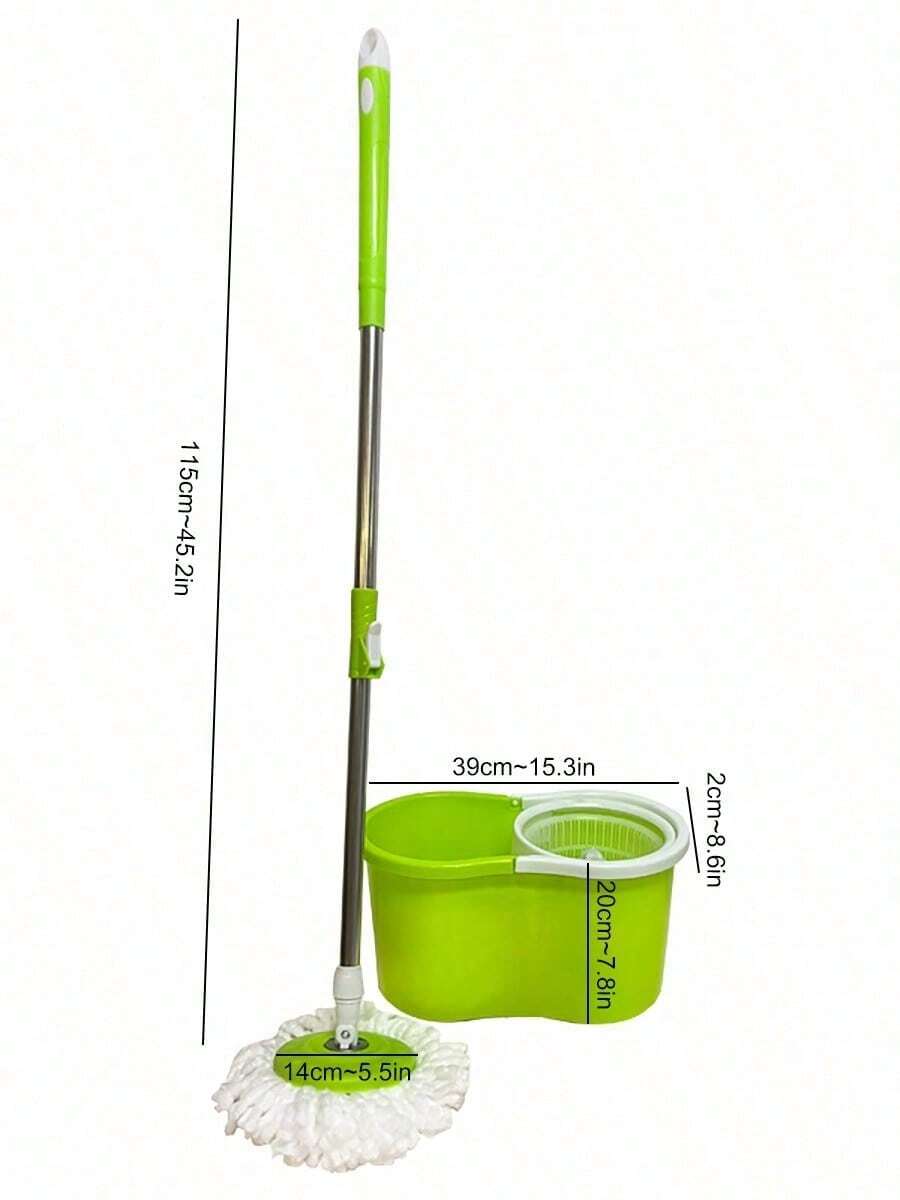 Dual-Drive Rotary Mop Set With Figure-Eight Basket And Double Head ...