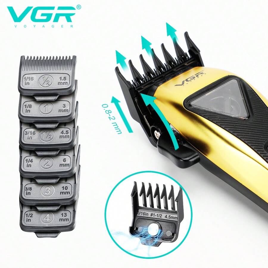 Tagliacapelli elettrico cordless VGR, tosatrici con motore a vettore, 9000 giri/min, regolabile ...