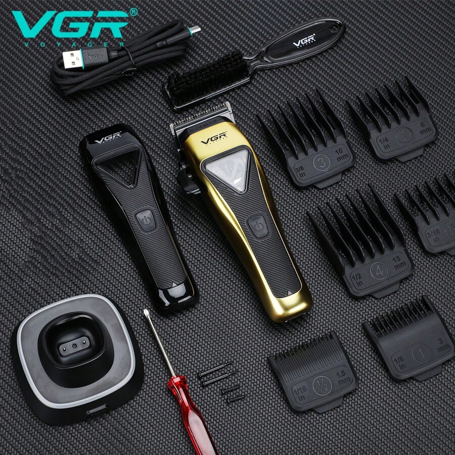 VGR Hair Trimmer Electric Cordless Hair Clipper Vector Motor Haircut ...