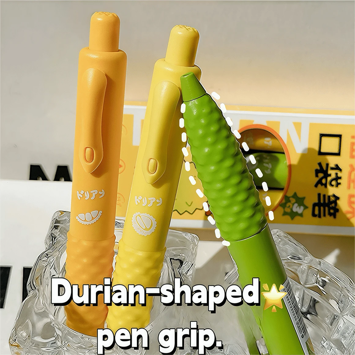 Durian Scented Pocket Push Pen, With CS Pen Tip, Quick-Drying & Smooth ...