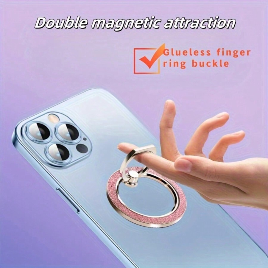 Strong Magnetic Metal 360 Degree Rotating Diamond Powder Mobile Phone ...