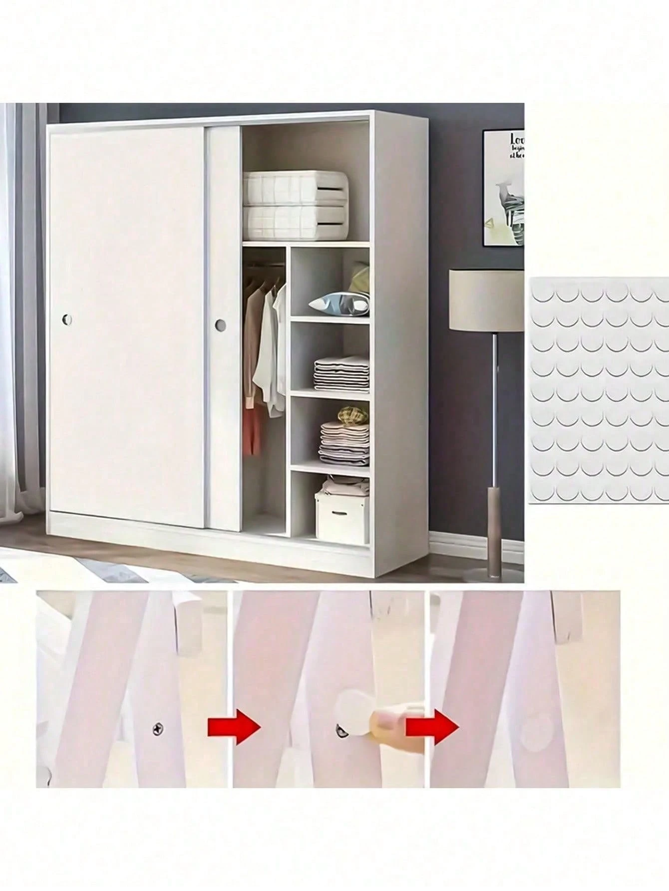 54pcs Furniture Screw Hole Self-Adhesive Seal Sticker Dust Hole ...