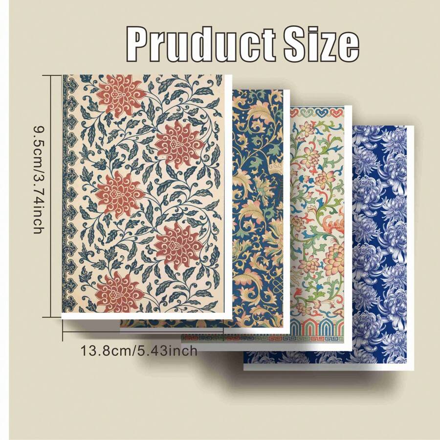Bohemian Flower Clay Transfer Paper - 4 Design 4 Sheets Polymer Clay ...