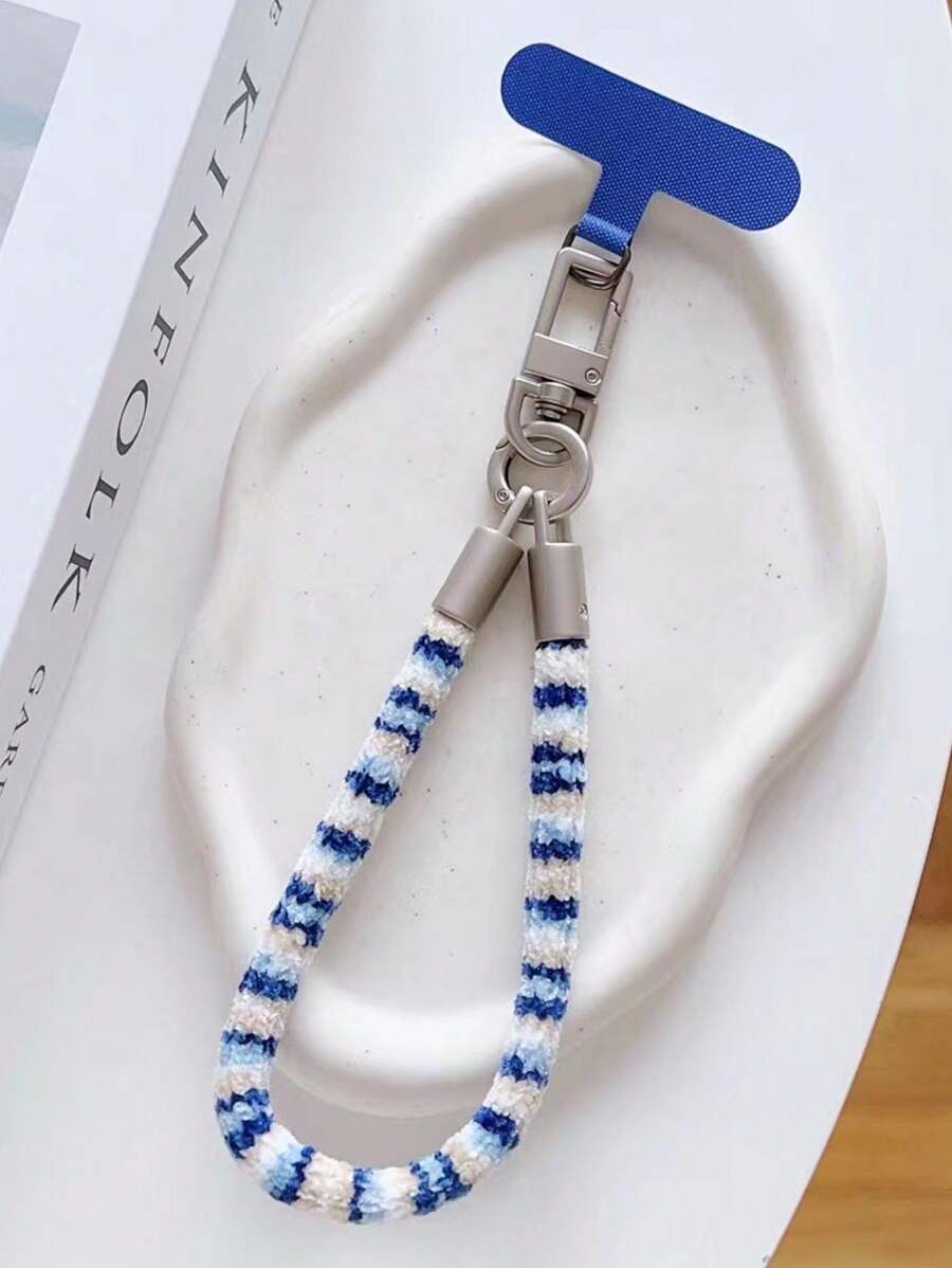1pc Plush Adorable Short Lanyard Phone Hanging String, Beaded Wrist ...