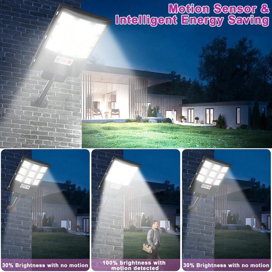 2000W Solar Street Lights Outdoor-2000K Dimmable Lights 200000Lm Solar ...