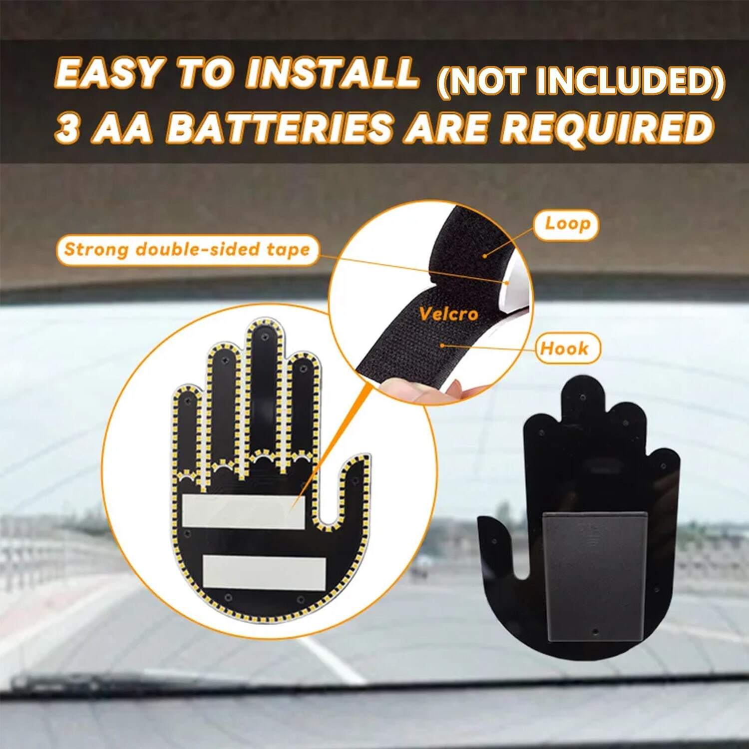 New LED Gesture Light Car Finger Light With Remote Control ...