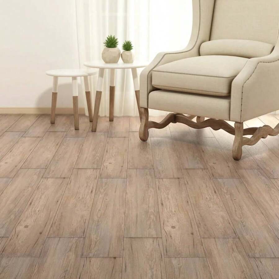 Self Adhesive Vinyl Flooring Planks 5.21 Meters 2mm Oak Brown Finish ...