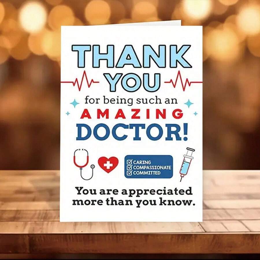 Doctor Appreciation Card With Envelope | Perfect For Medical ...