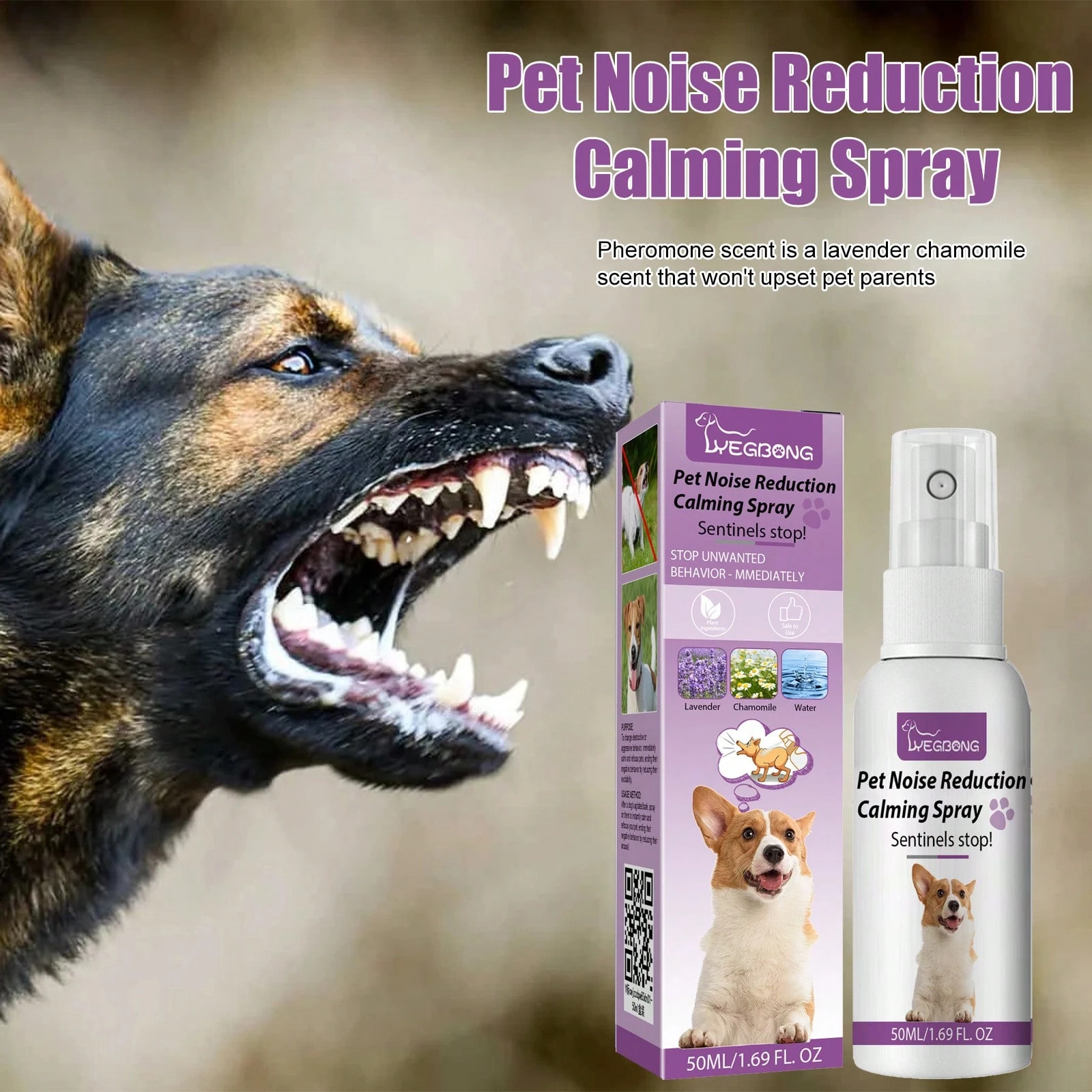 50ml Pet Calming Spray, Helps Pet Manage Anxiety, Prevent Stress, And ...