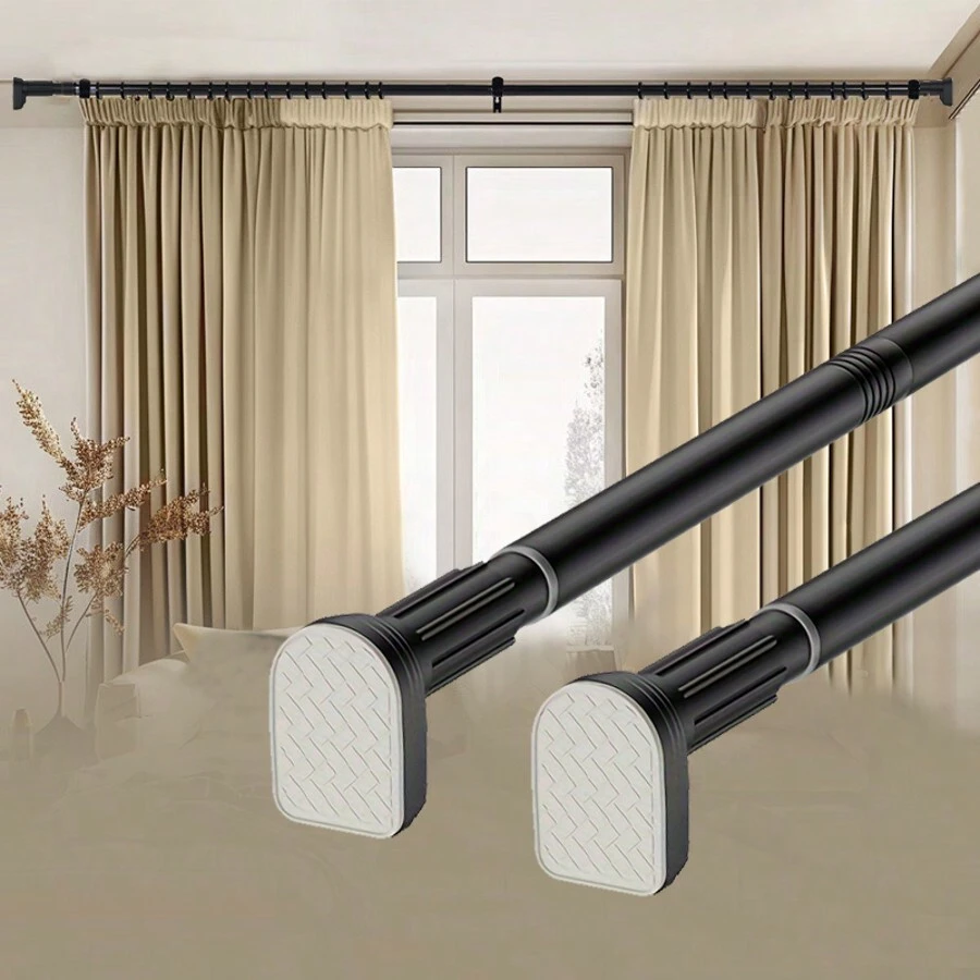 1pc, Multi-Functional No-Punch Curtain Rod, Splicing Tension Rod ...