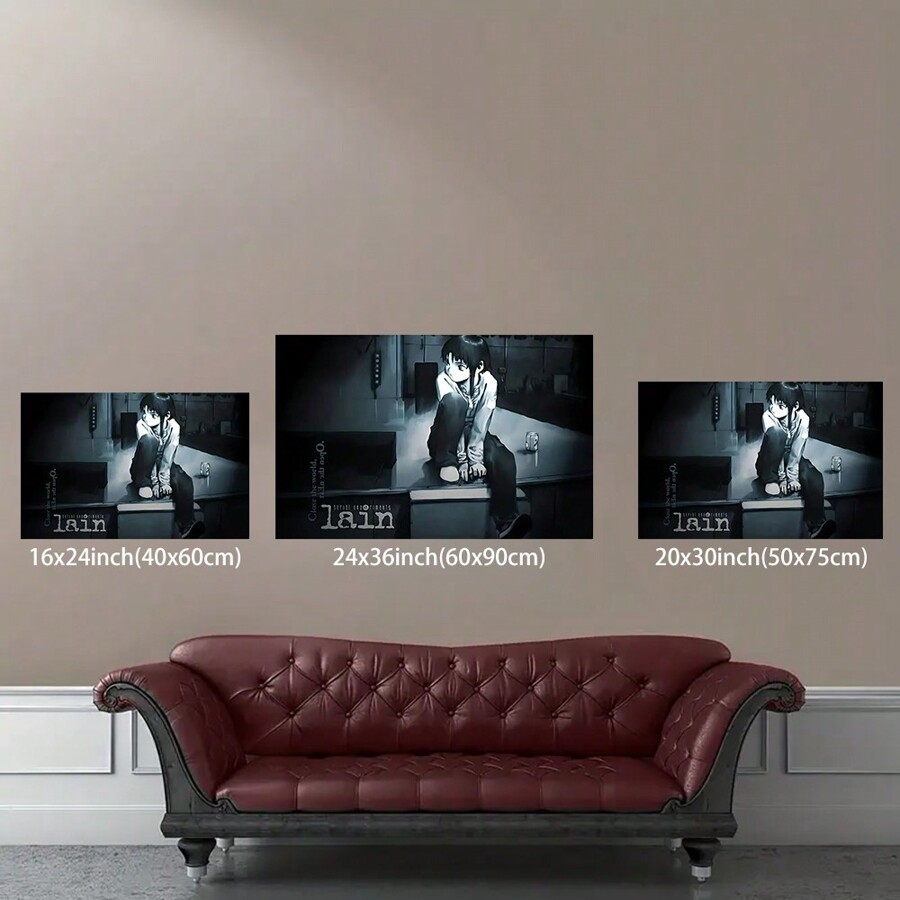 Serial Experiments Lain Anime Canvas Poster- Framed Wall Art For ...