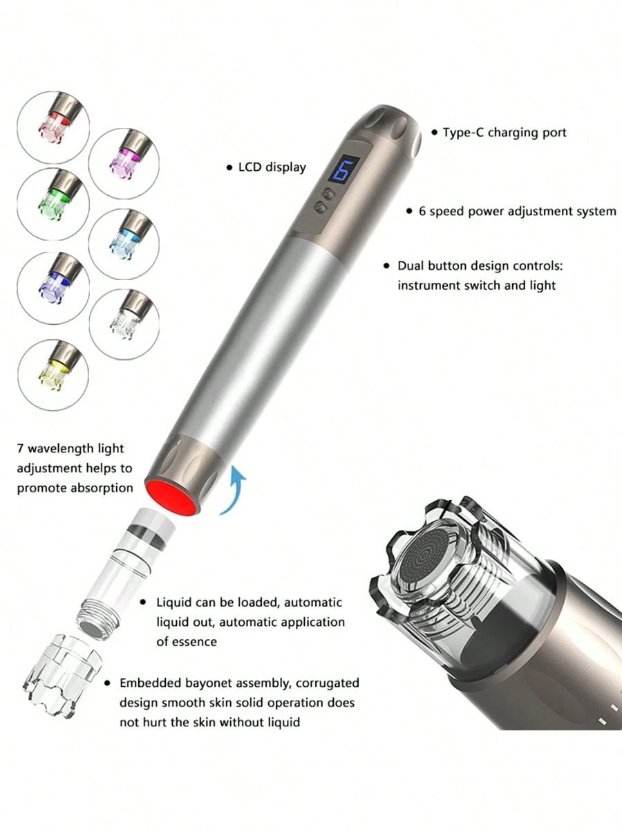 ELON-YC Dr Hydra DermaPen H6 Derma Pen Wireless Electric Dermapen For ...