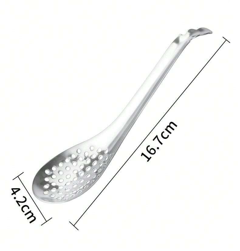 Stainless Steel Slotted Spoon, Capsule Caviar Sauce Strainer, Culinary ...