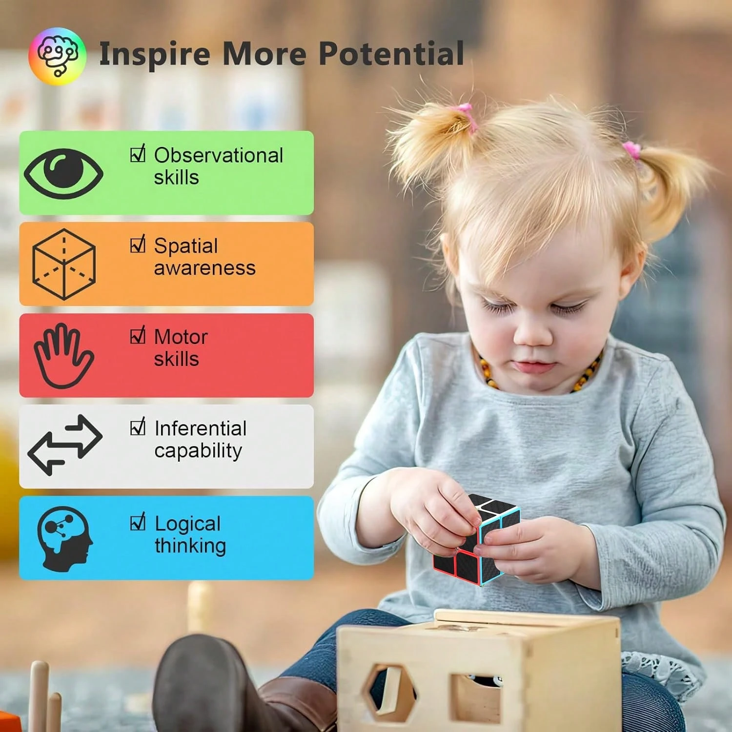 Classic 2x2 3x3 Carbon Fiber Rubik's Cubes, Competition Cubes, 2-Layer ...