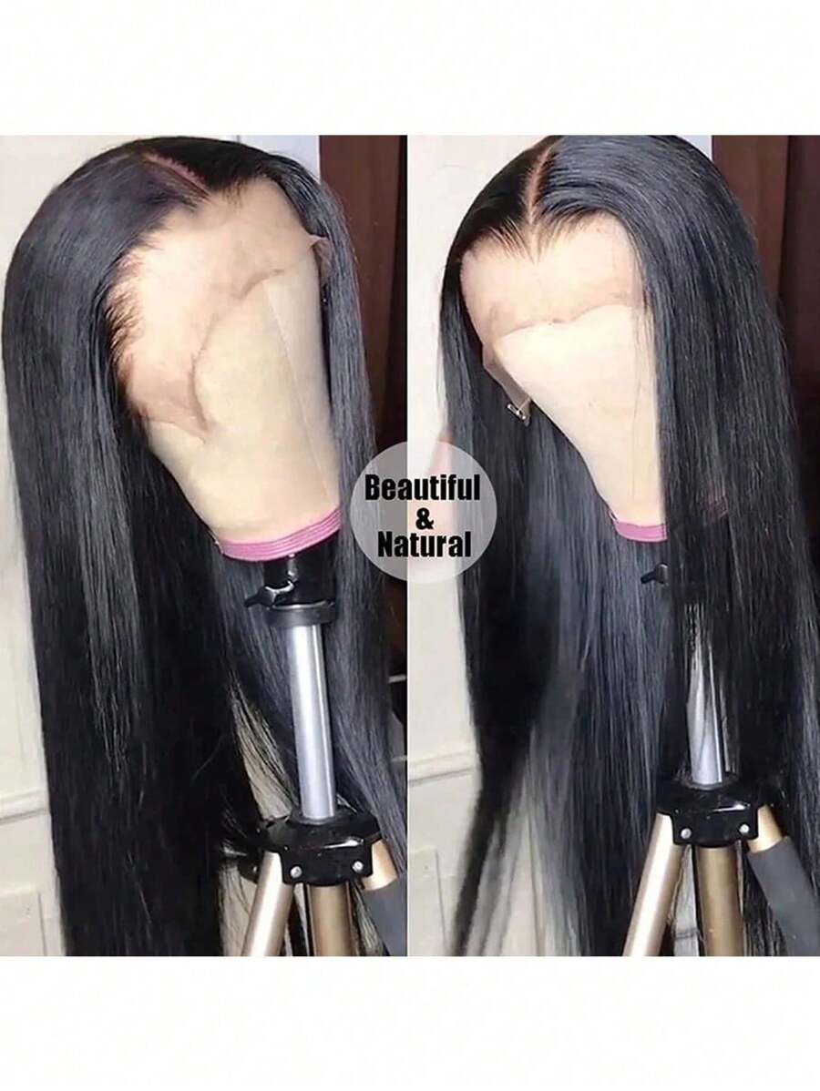 Glueless Wig Ready And Go Silky Straight Human Hair Preplucked 13X4 ...