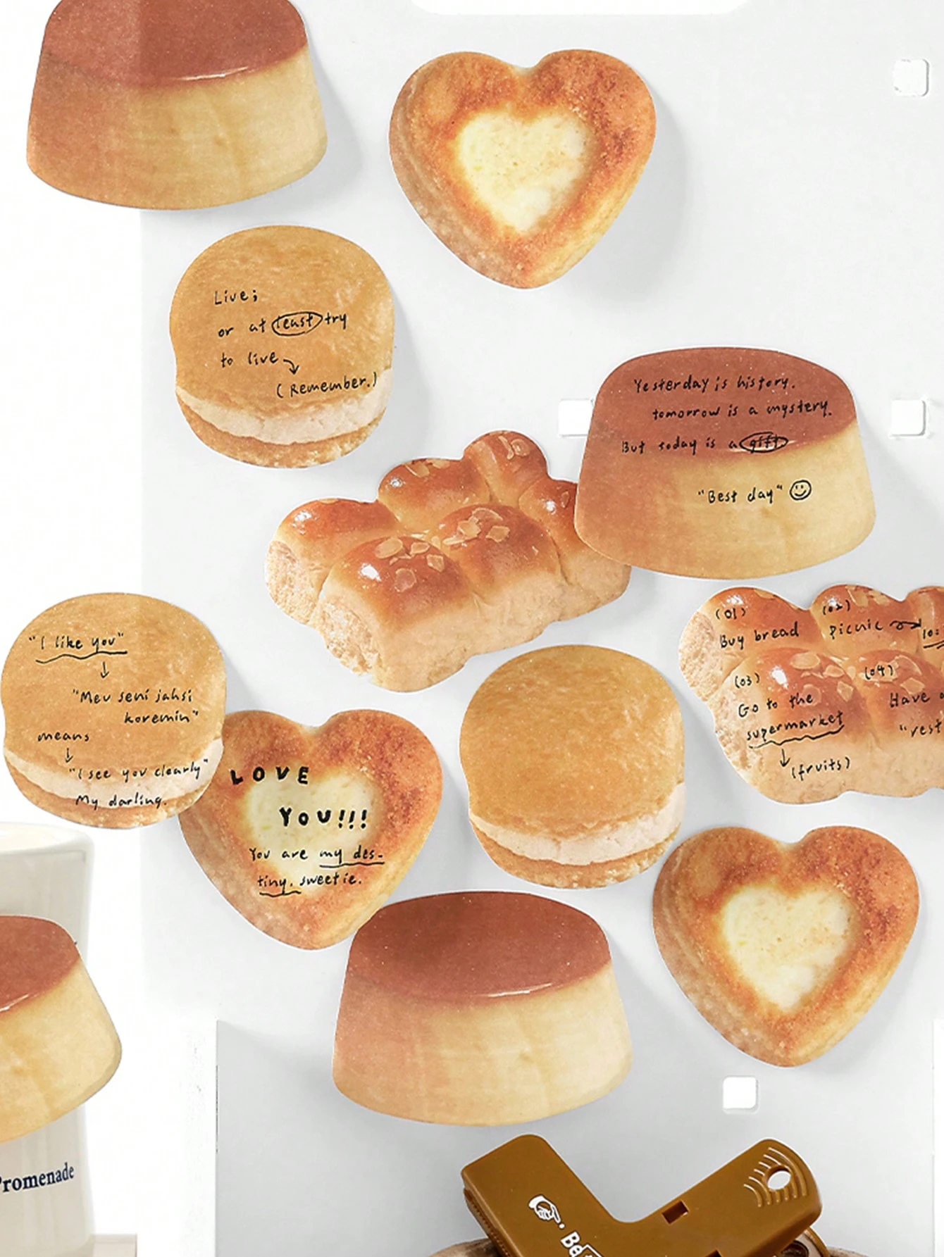30pcs Bread & Toast Shaped Sticky Notes, Bakery Style, Suitable For ...