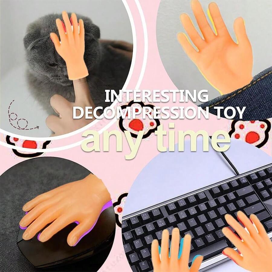 Tiny Finger Hands Mini Rubber Finger Puppets, Miniature Small Hands ...