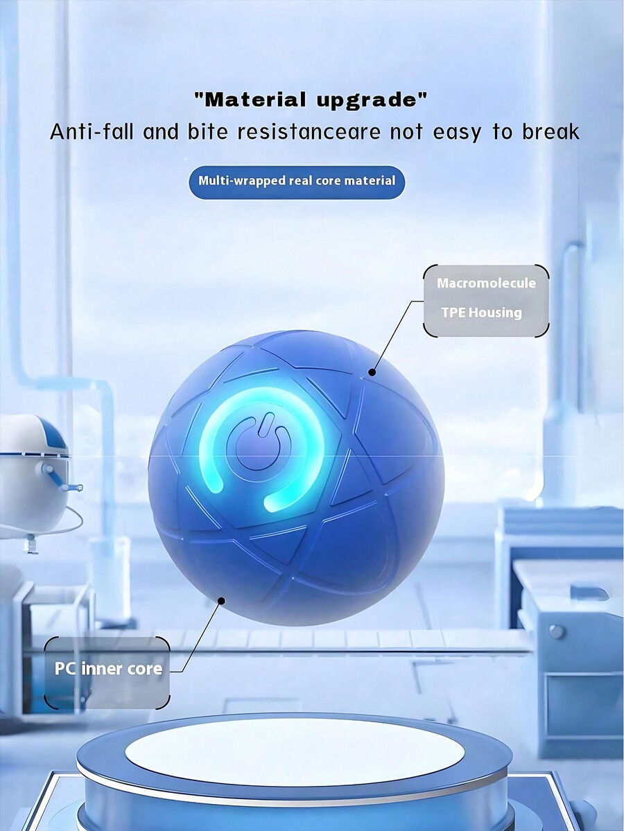 Large Automatic Smart Pet Bounce Ball, Durable & Interactive Toy, USB ...