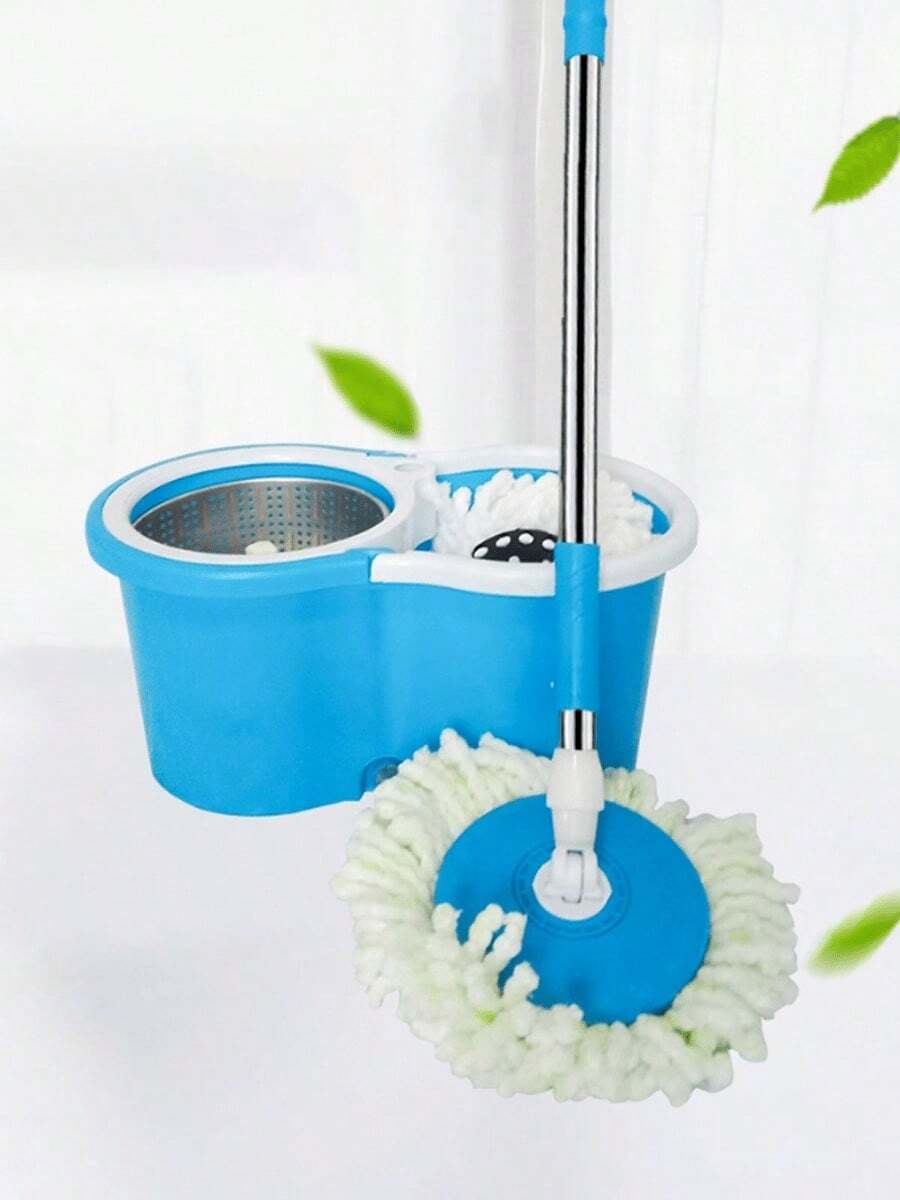 Dual-Drive Rotary Mop Set With Figure-Eight Basket And Double Head ...