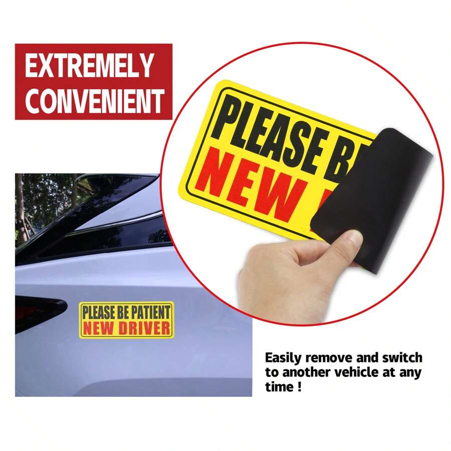 1pc New Driver Magnet For Car, Please Be Patient Student Driver Magnet ...