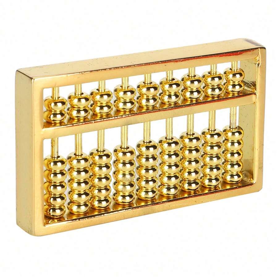 Mini Brass Abacus 9 Gears Chinese Math Calculating Tool For Kids Adult ...