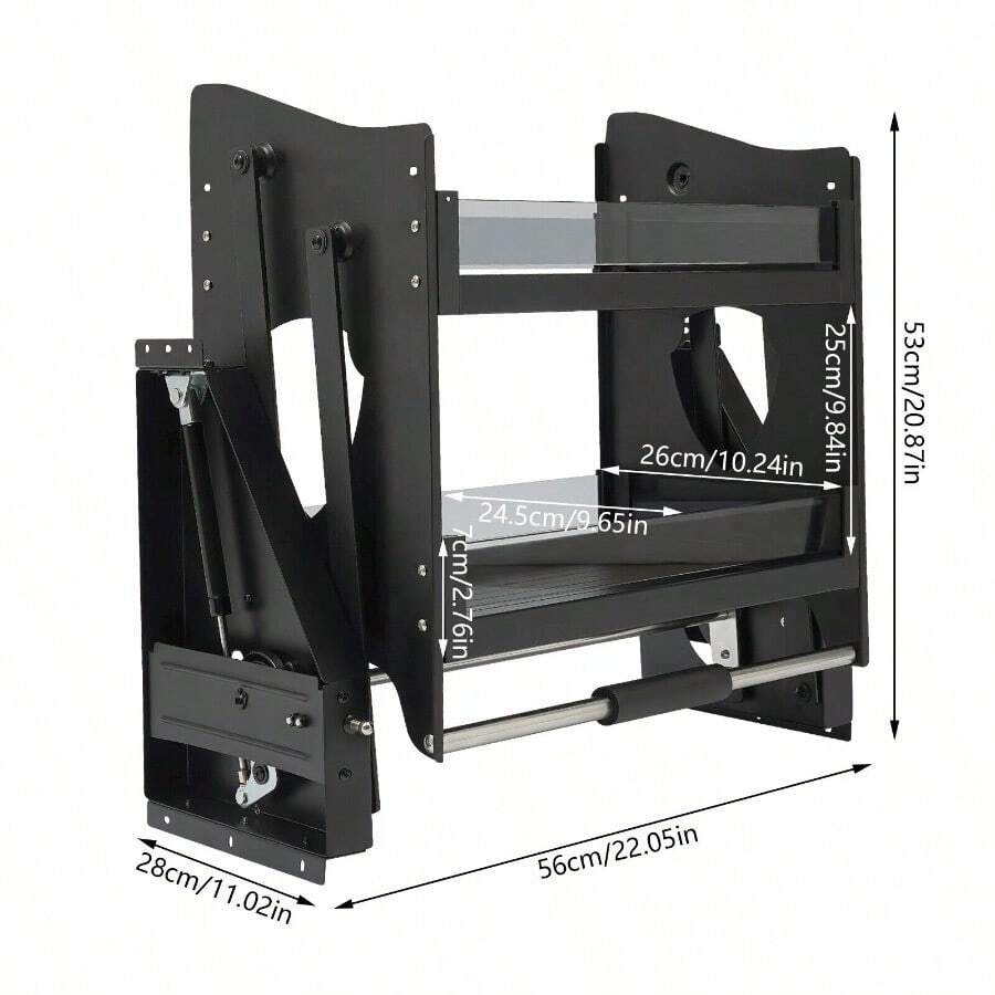 Pull Down Shelf Upper Kitchen Wall Cabinet Storage Organizer (24inch ...