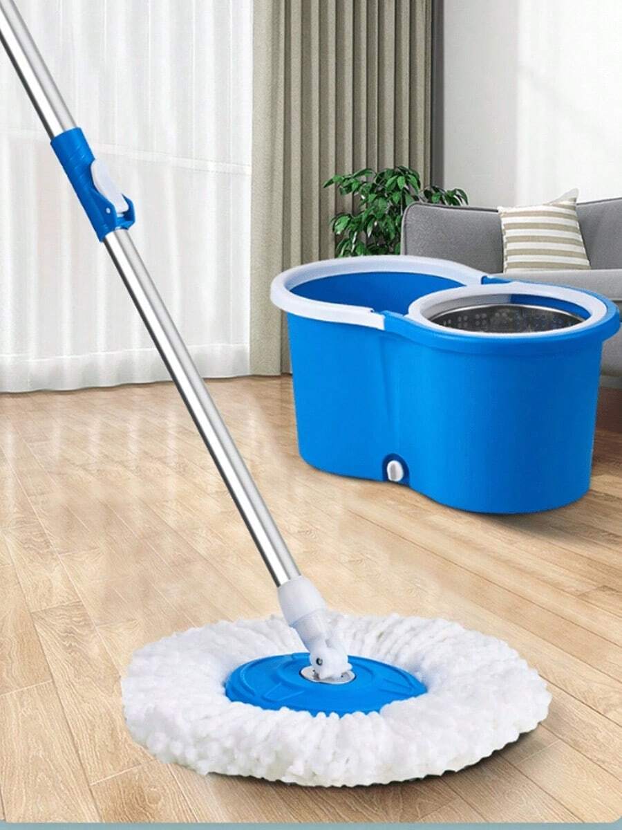 Dual-Drive Rotary Mop Set With Figure-Eight Basket And Double Head ...