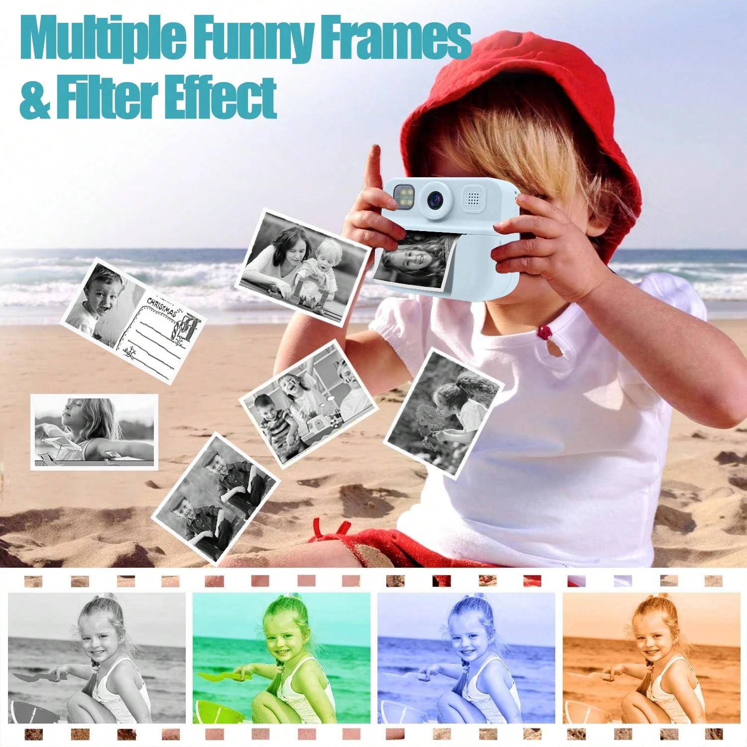Instant Printing Camera For Children, Suitable As A Christmas Birthday ...