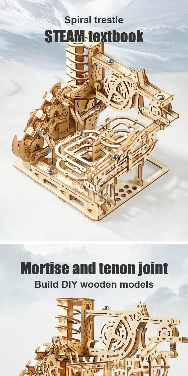 3D Mechanical Puzzle, DIY Wooden 3D Jigsaw Puzzle, High Difficulty ...