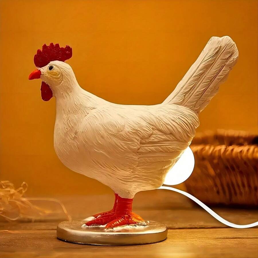 1Pc Chicken Egg Lamp Lifelike Resin Light, Light-Up Easter Eggs Lamp 3D LED Night Lights, The ...